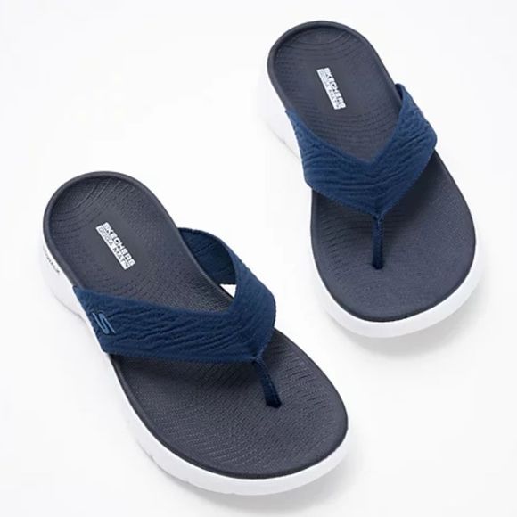 Skechers | Shoes | Skechers Gowalk Flex Splendor Sandals Womens 9m Blue ...